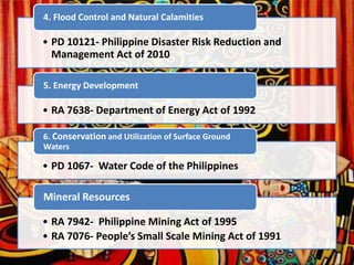 Contents of the Philippine Environment Code (from Title 3 onwards) | PPTX
