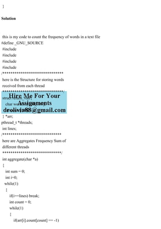 this is my code to count the frequency of words in a text file#.pdf