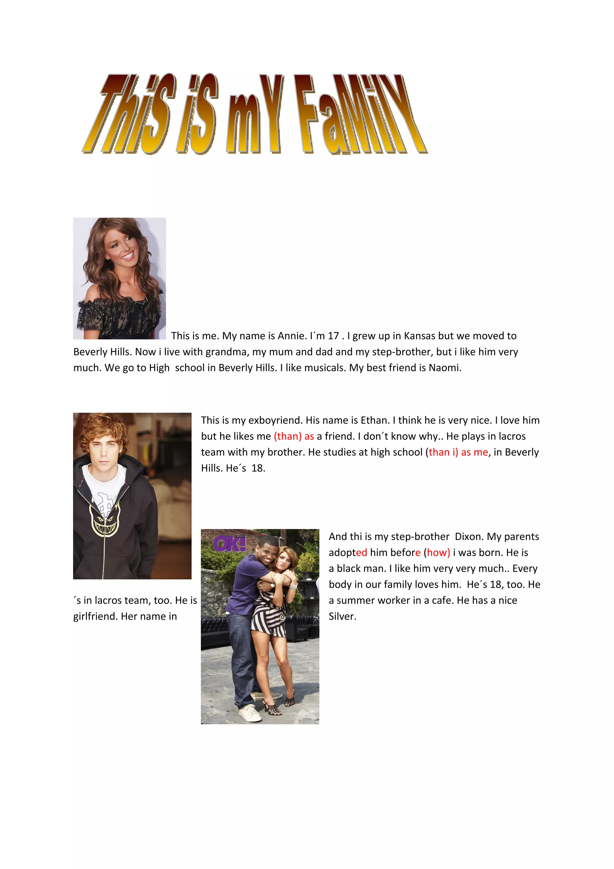 This is my fictional family | DOC