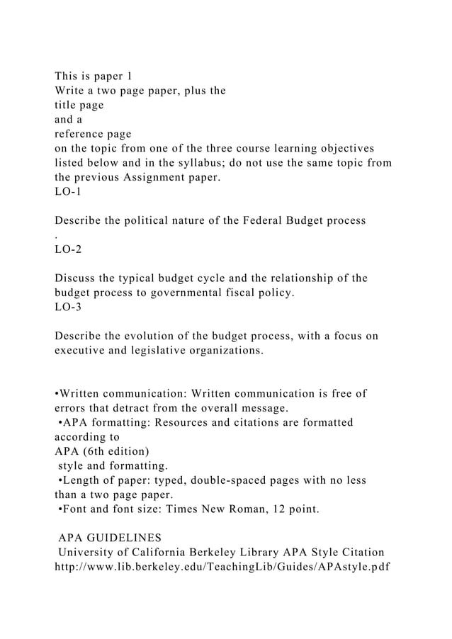 This is paper 1Write a two page paper, plus the title page and.docx