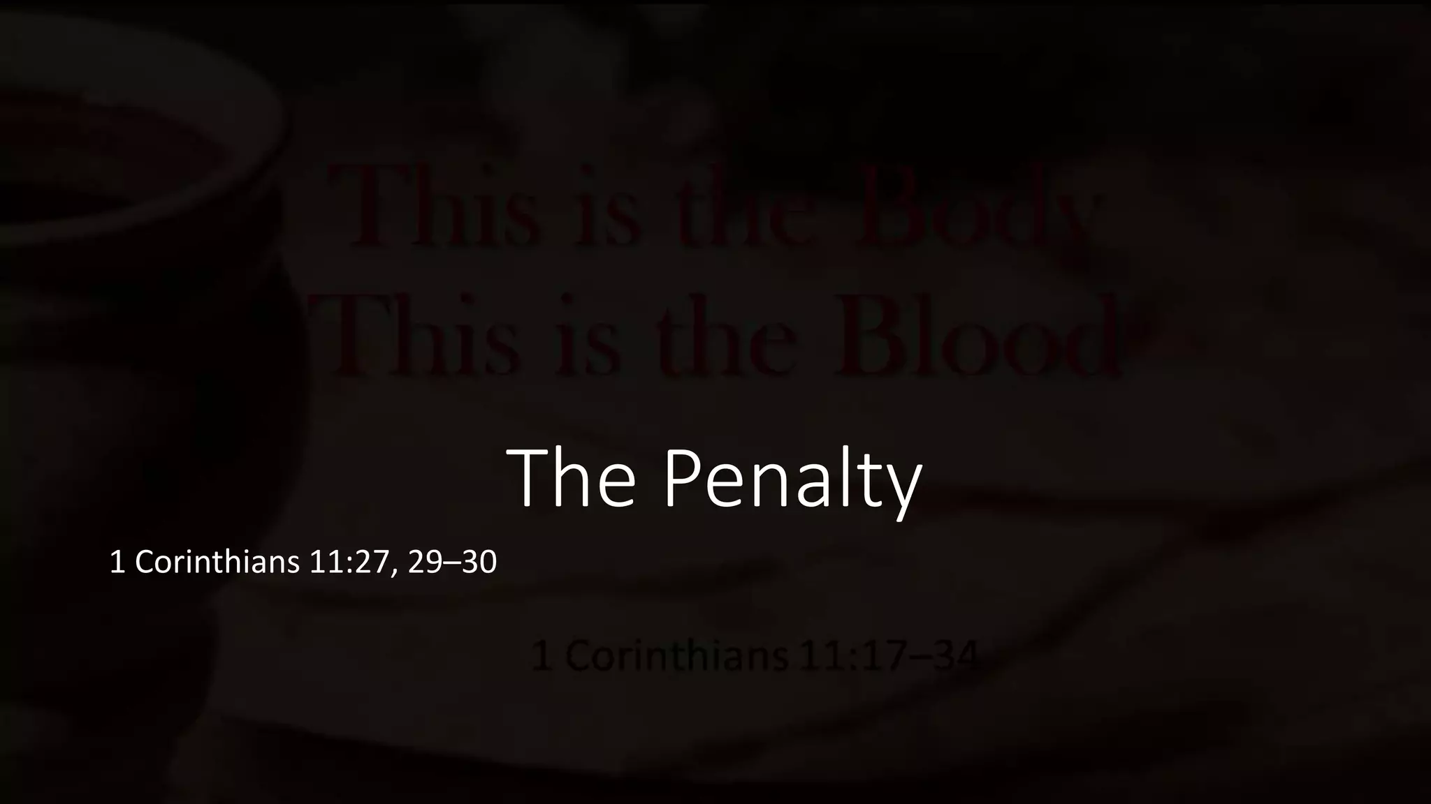 This is the body this is the blood 1 Corinthians 11 | PPTX