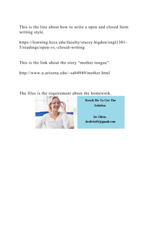 This is the line about how to write a open and closed form writing s.docx