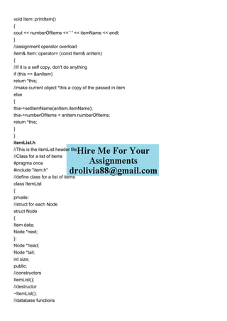 This is the main file include itemh include itemList.pdf