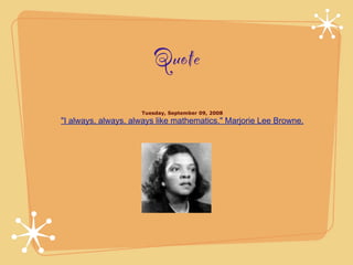 Marjorie Lee Browne | ZIP