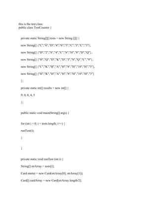 this is the test class- public class TestCounter { private static St (1 ...