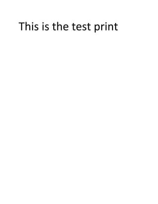 This is the test print | DOC