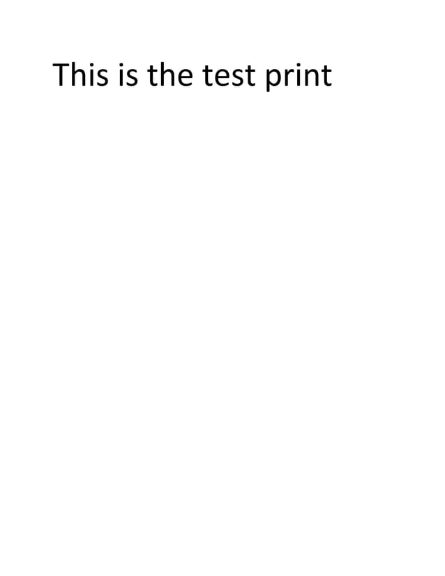 This is the test print | PDF