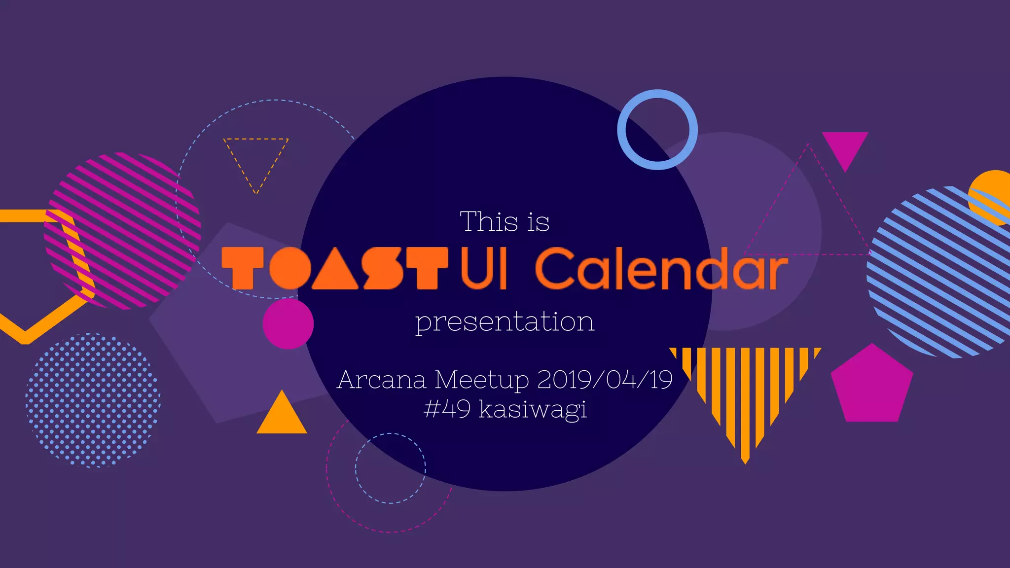 This is toast ui calendar presentation | PDF