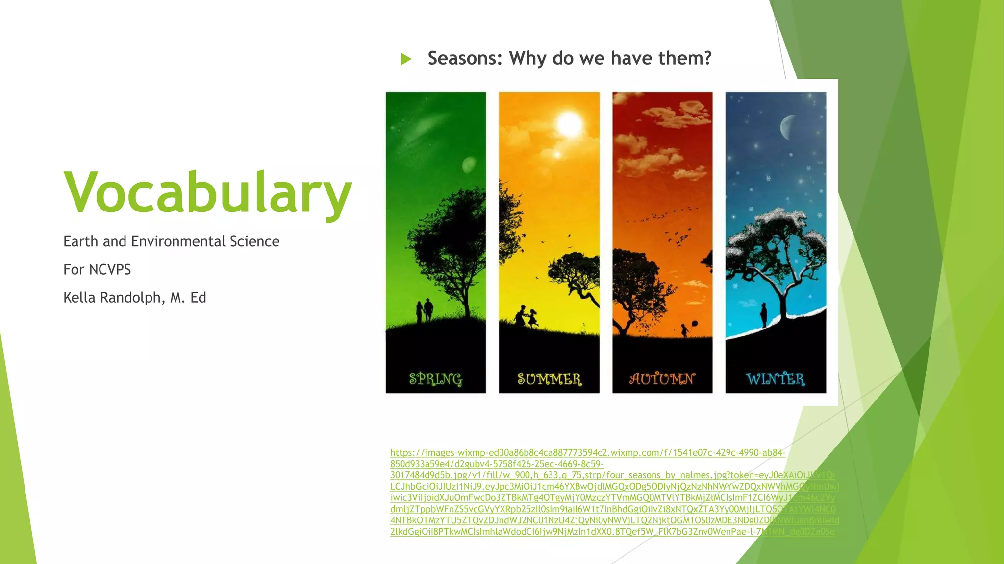 This is why we have seasons | PPTX