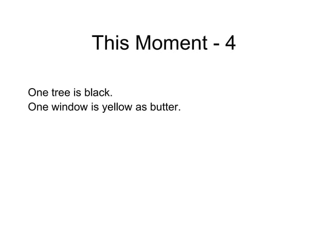 Visualizing the poem, This Moment (Eavan Boland) | PPT