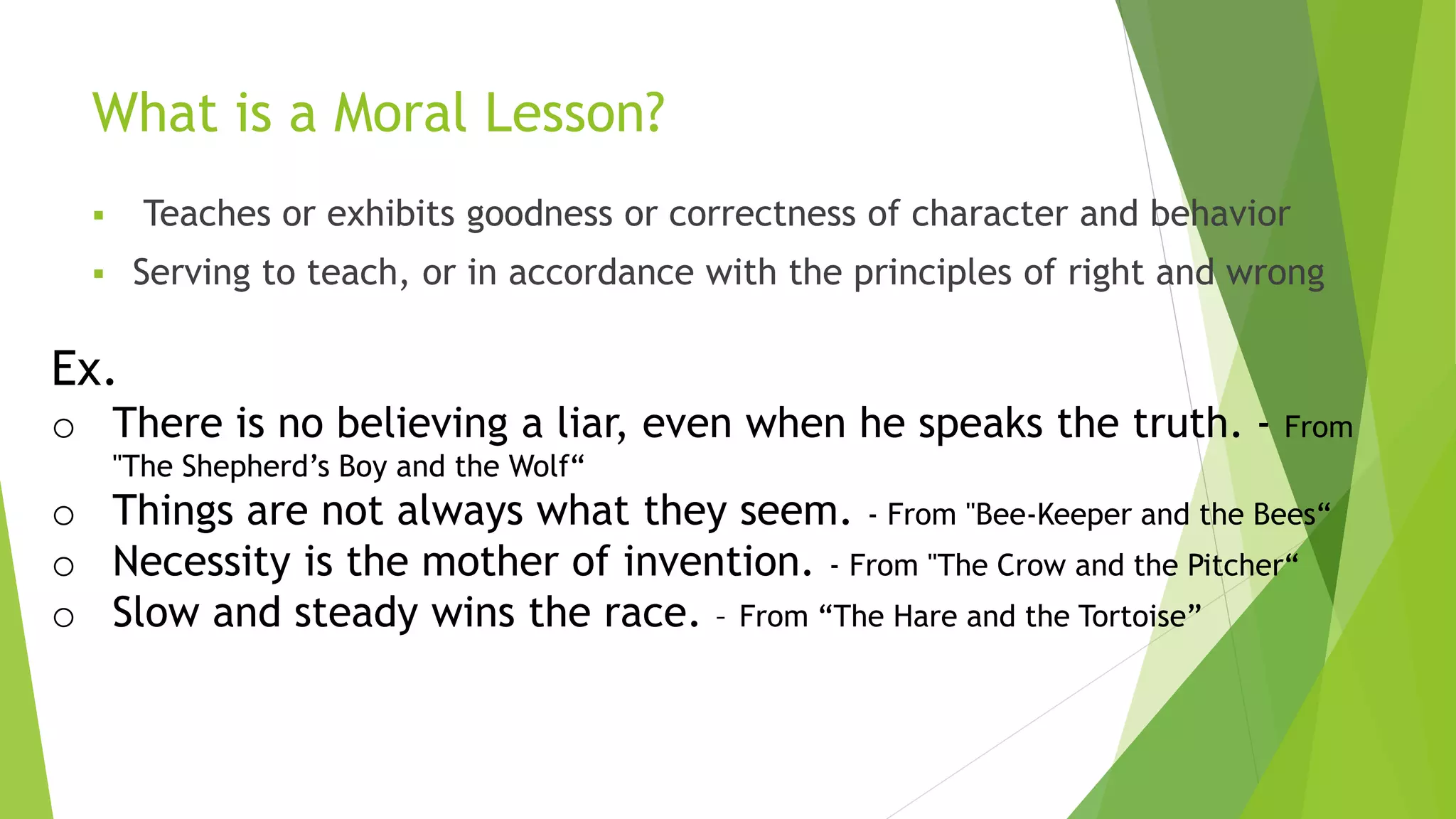 Aesop's Fables: The Lion and the Mouse & The Wolf and the Shepherd | PPTX