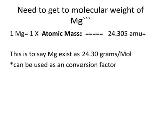 This one magnesium lab | PPT