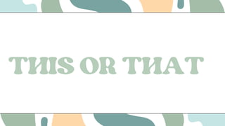 THIS OR THAT (for kids in primary school) | PDF