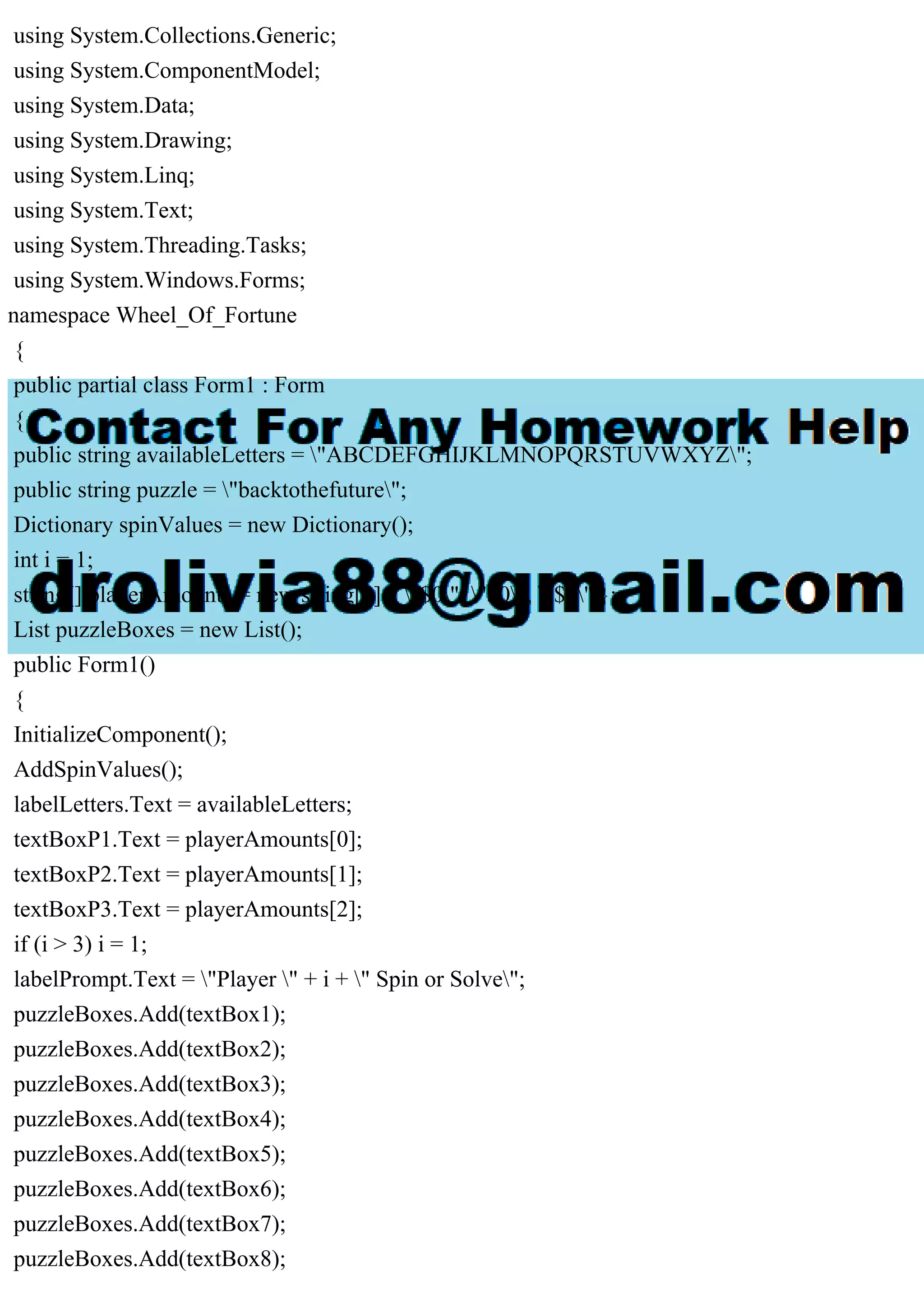 This project should be done in C# using Visual Studio - Windows Form.pdf