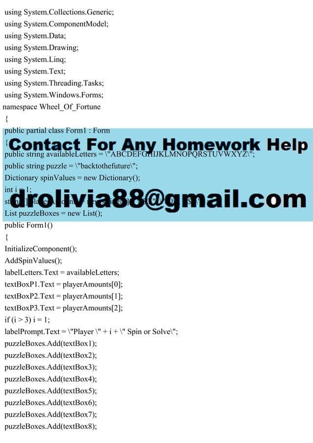 This project should be done in C# using Visual Studio - Windows Form.pdf