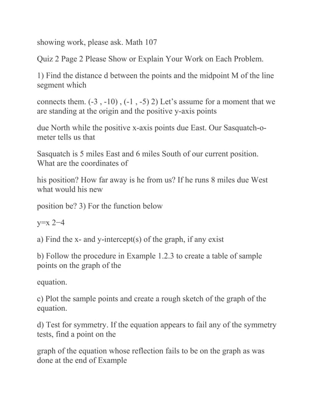 This quiz is open book and open notes/tutorialoutlet | DOC