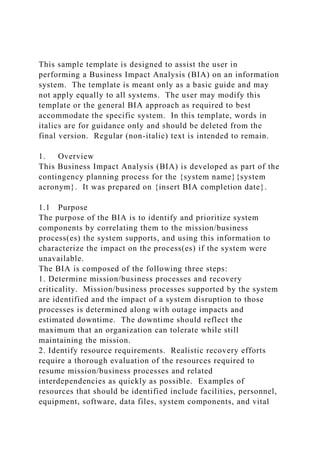 This sample template is designed to assist the user in performing .docx ...