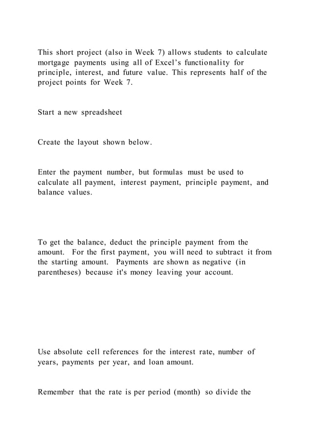 This short project (also in week 7) allows students to calculate mor ...