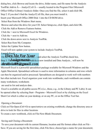 This site provides illustrative experience in the use of Excel for d.pdf