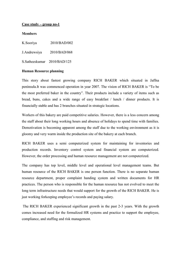 human resource planning case study | DOCX | Human Resources | Business
