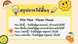 This that these those.pdf for teaching about this | PDF