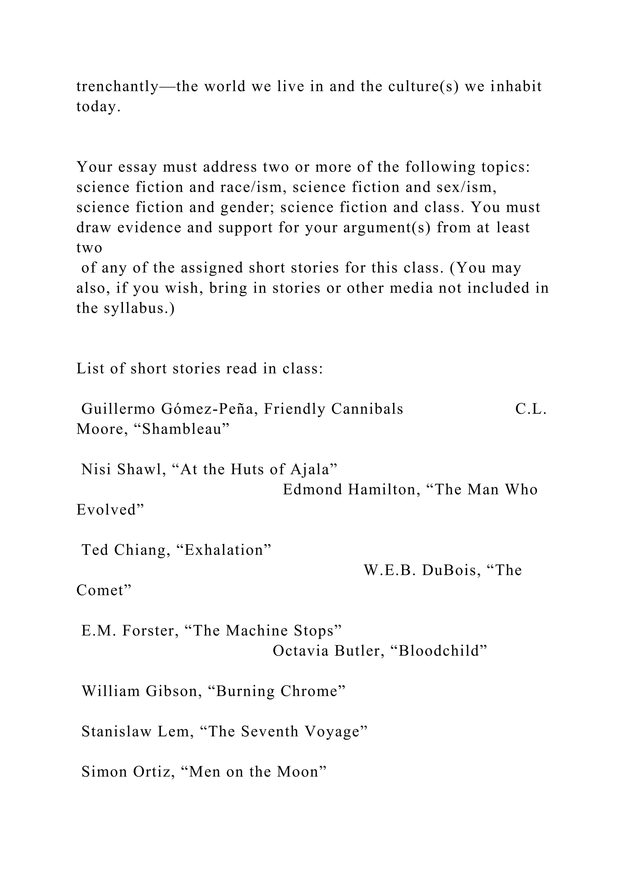 This typed, double-spaced paper must be 9-10 pp. in length and inclu | PDF