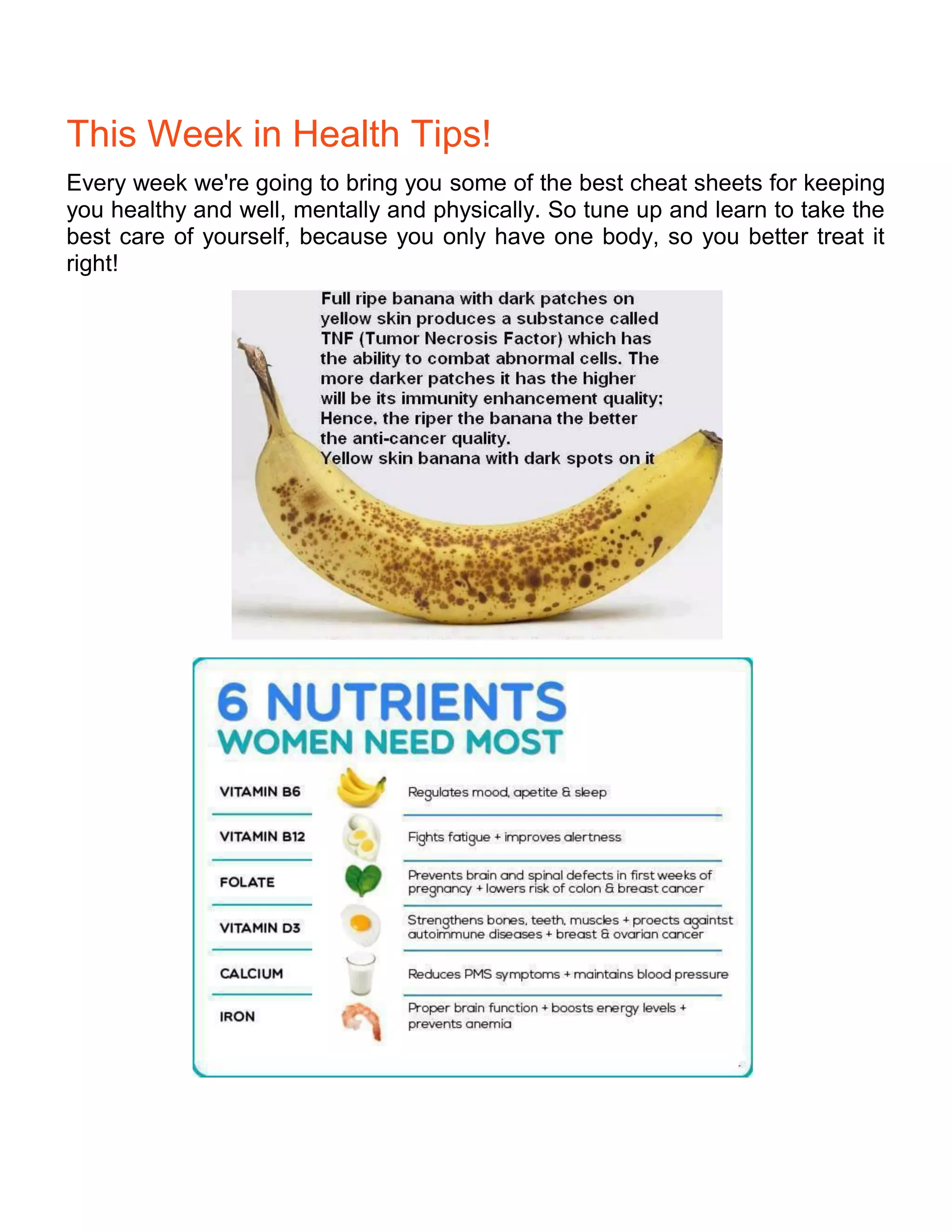 This week in health tips | PDF