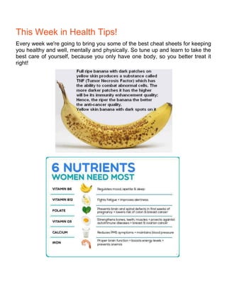 This week in health tips | PDF