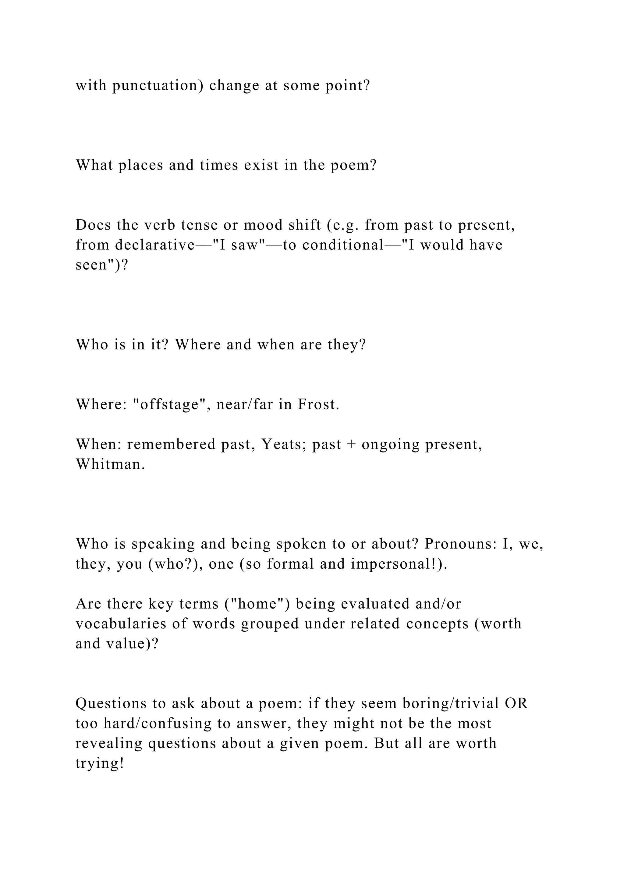 This weeks poems are fixed forms forms with tight constraints | PDF