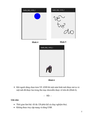 đề Thi thực hành Lap trinh di dong dai hoc can tho | PDF