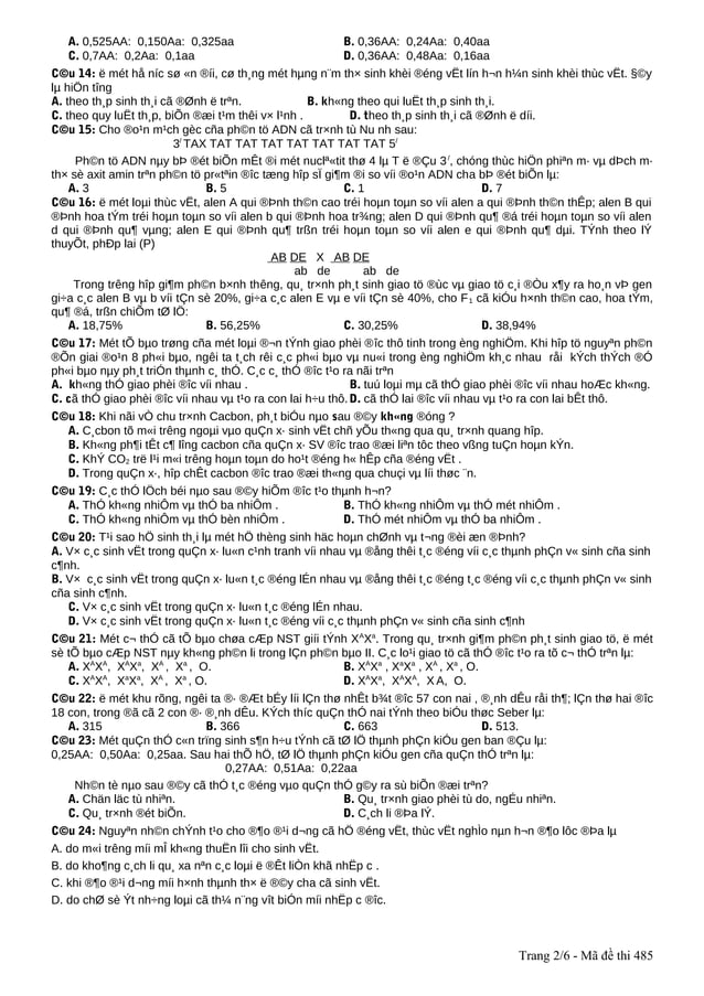 Thi thu dh thpt kien an hp | PDF