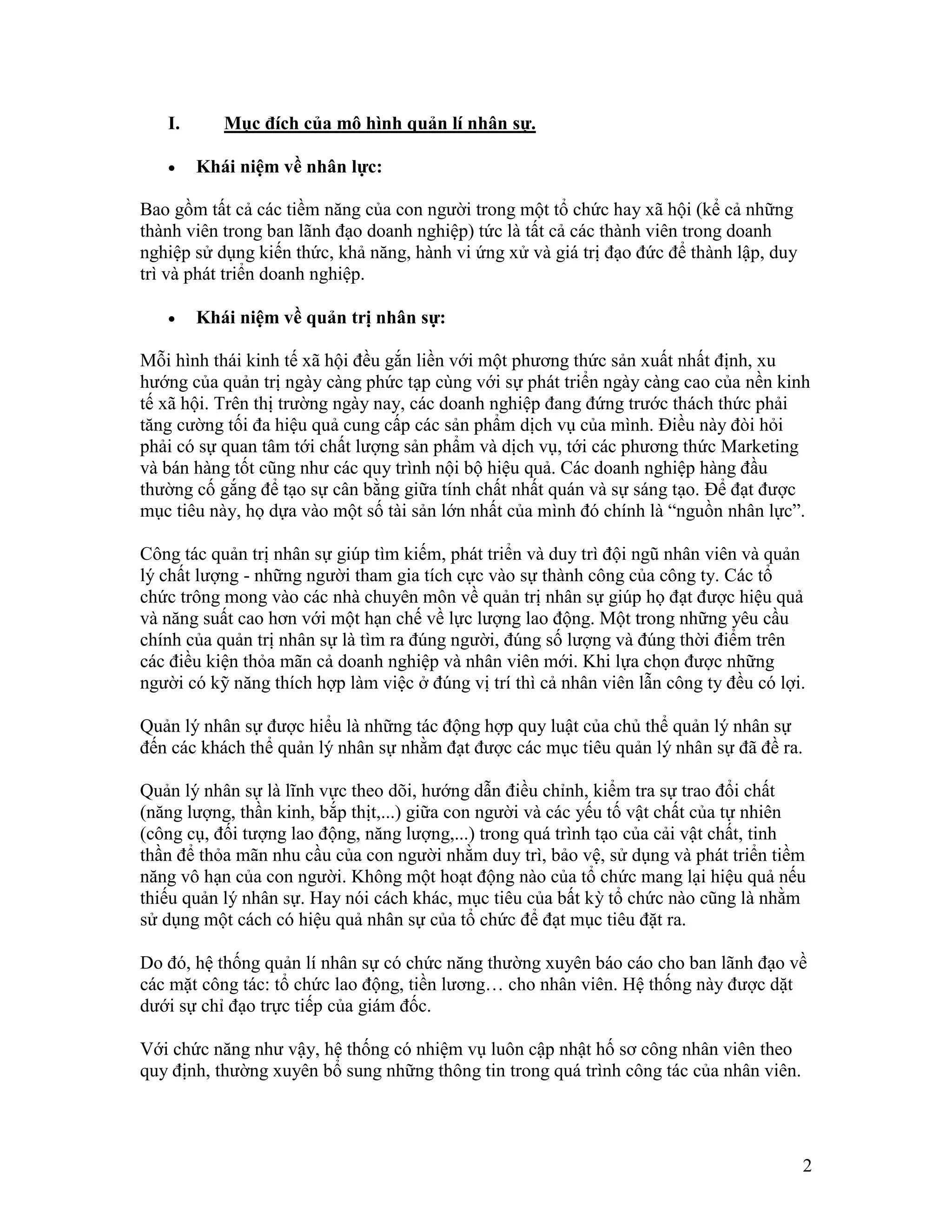 Thiết kế csdl quản lý nhân sự | PDF