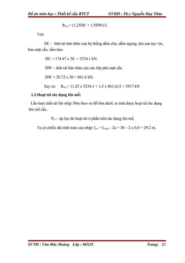 Thiết kế cầu btct dầm đơn giản dự ứng lực căng sau (kèm bản vẽ) | PDF