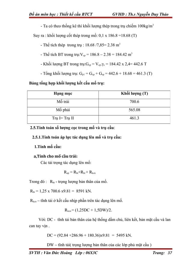Thiết kế cầu btct dầm đơn giản dự ứng lực căng sau (kèm bản vẽ) | PDF