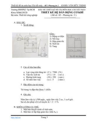 Thiết kế hệ dẫn động cơ khí - Võ Văn Cường | PDF