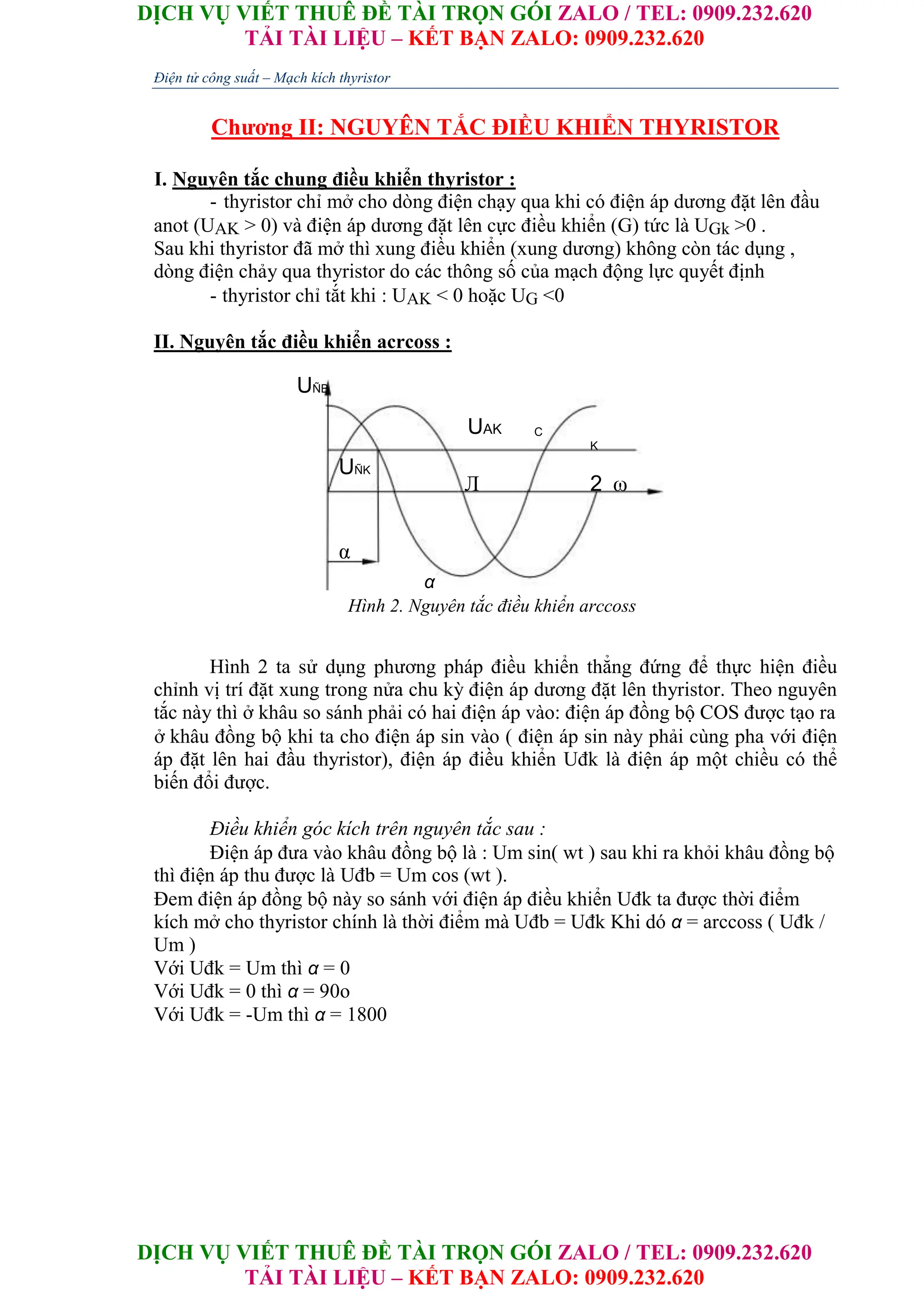 Thiết kế mô hình mạch kích Thyristor trong thiết bị chỉnh lưu hình tia ...