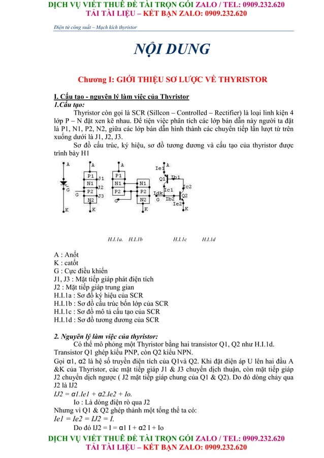 Thiết kế mô hình mạch kích Thyristor trong thiết bị chỉnh lưu hình tia 1 pha.doc