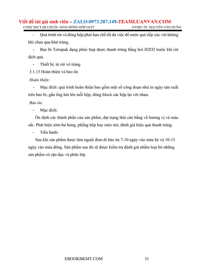 Thiết kế phân xưởng sản xuất nước quả nectar chuối và xoài năng suất 10 tấn sản phẩm trên ca.docx