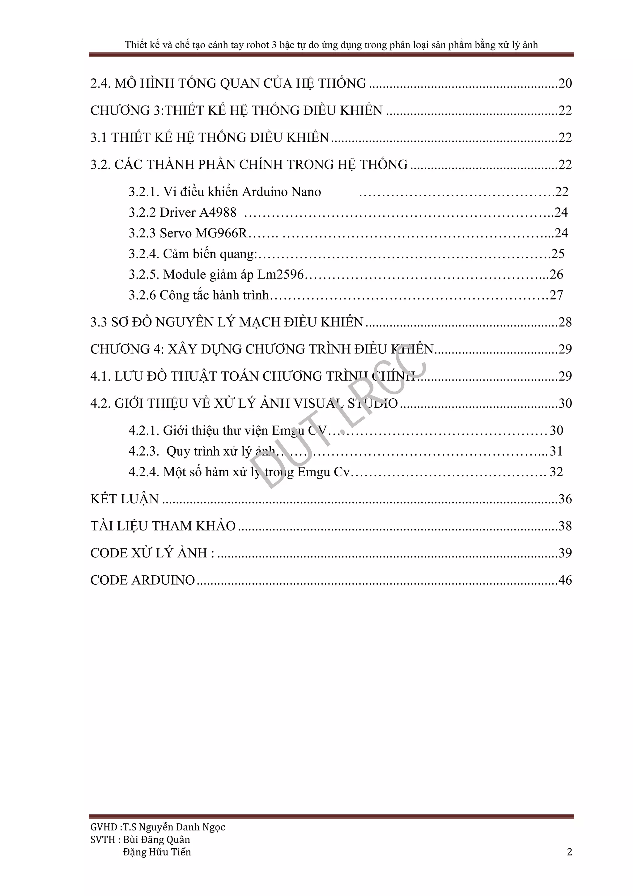 Thiết kế và chế tạo cánh tay robot 3 bậc tự do ứng dụng trong phân loại ...