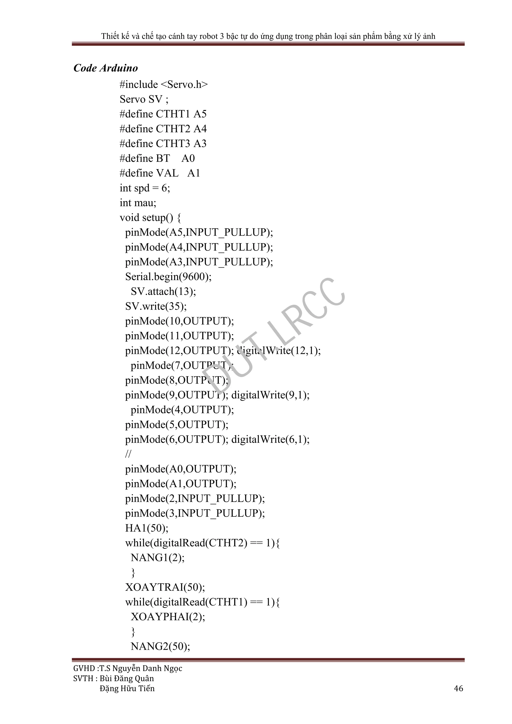 Thiết kế và chế tạo cánh tay robot 3 bậc tự do ứng dụng trong phân loại ...