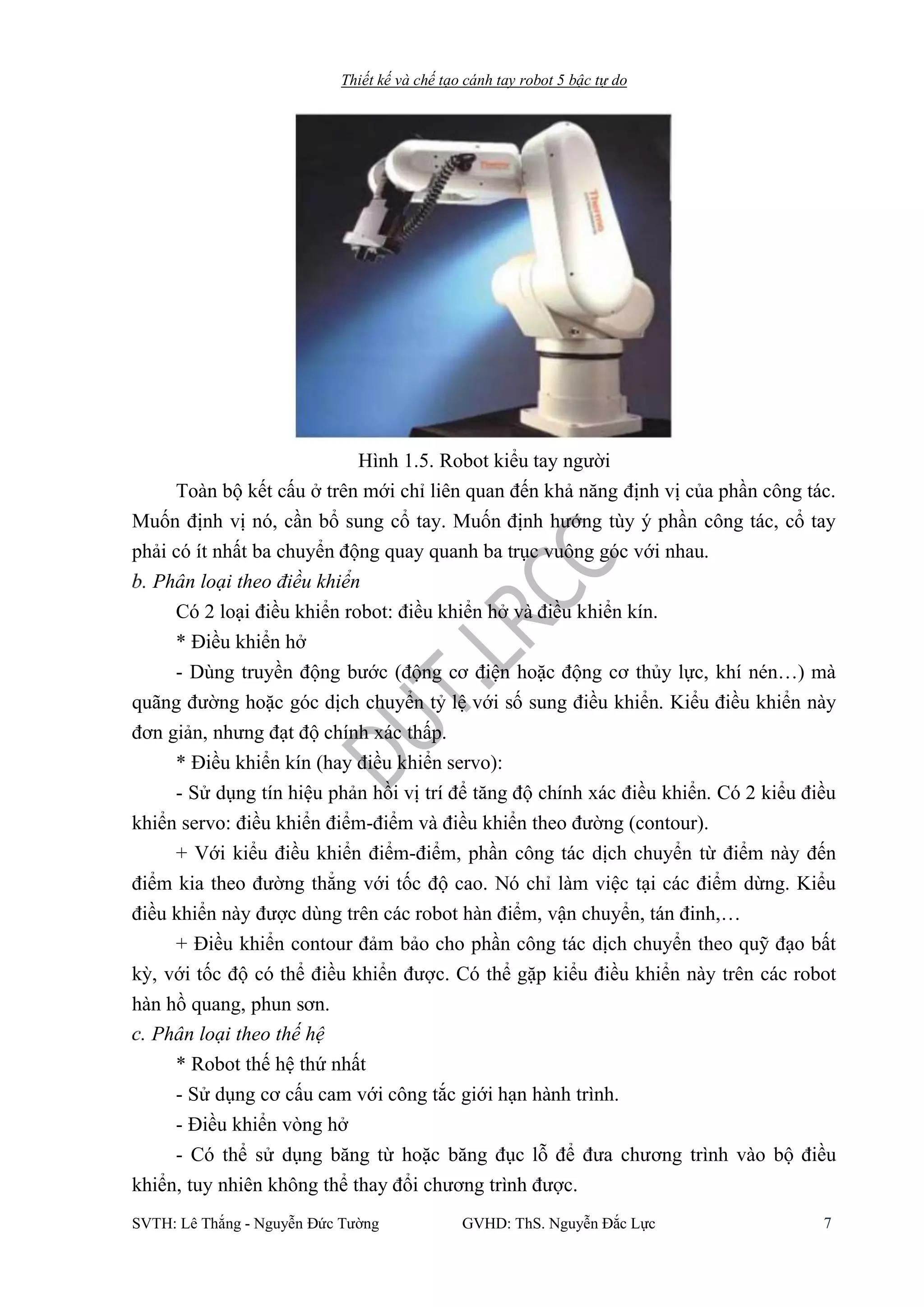 Thiết kế và chế tạo cánh tay robot 5 bậc tự do, LÊ THẮNG.pdf