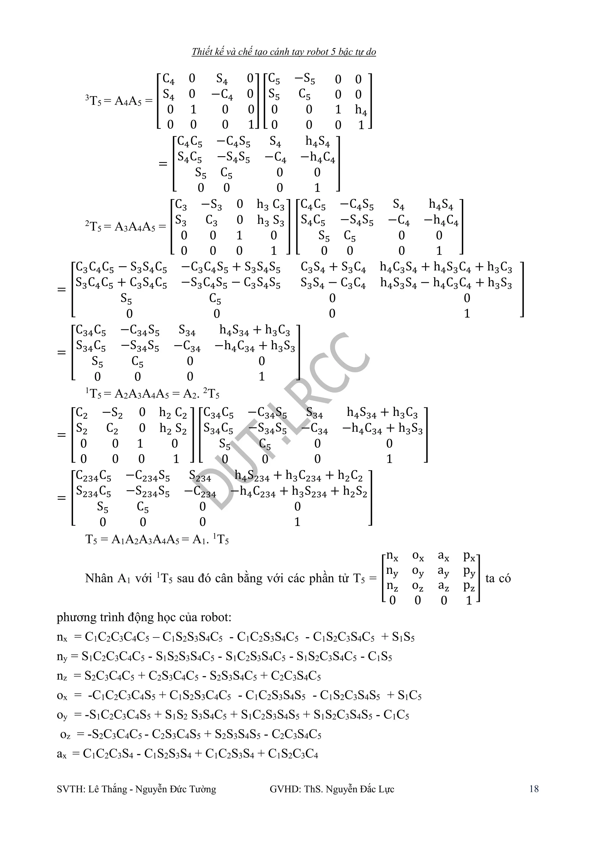 Thiết kế và chế tạo cánh tay robot 5 bậc tự do, LÊ THẮNG.pdf
