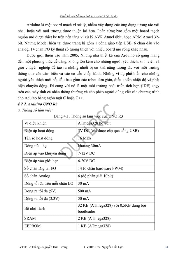 Thiết kế và chế tạo cánh tay robot 5 bậc tự do, LÊ THẮNG.pdf