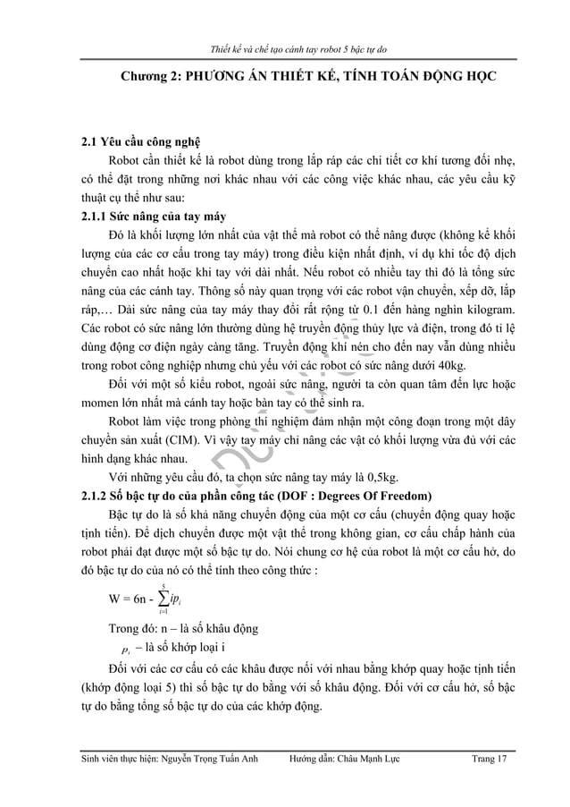 Thiết kế và chế tạo cánh tay robot 5 bậc tự do, NGUYỄN TRỌNG TUẤN ANH.pdf