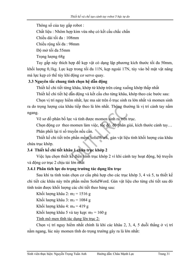 Thiết kế và chế tạo cánh tay robot 5 bậc tự do, NGUYỄN TRỌNG TUẤN ANH.pdf