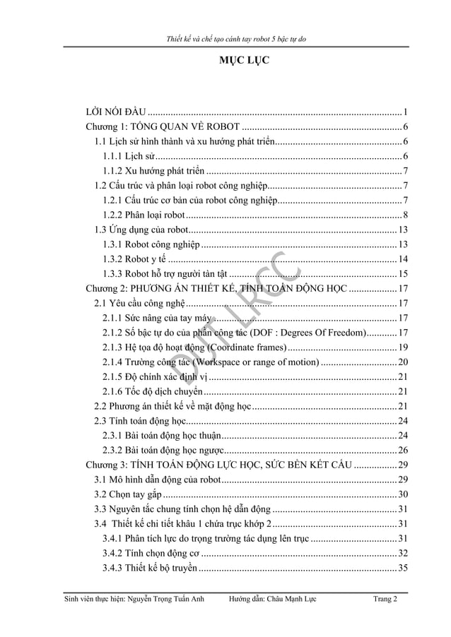 Thiết kế và chế tạo cánh tay robot 5 bậc tự do, NGUYỄN TRỌNG TUẤN ANH.pdf