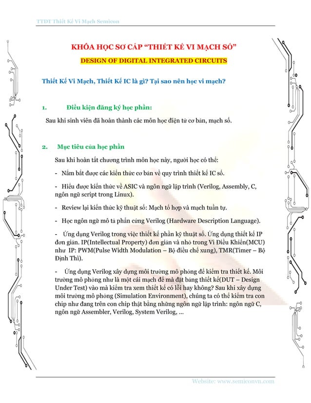 Thiết kế vi mạch semicon | PDF