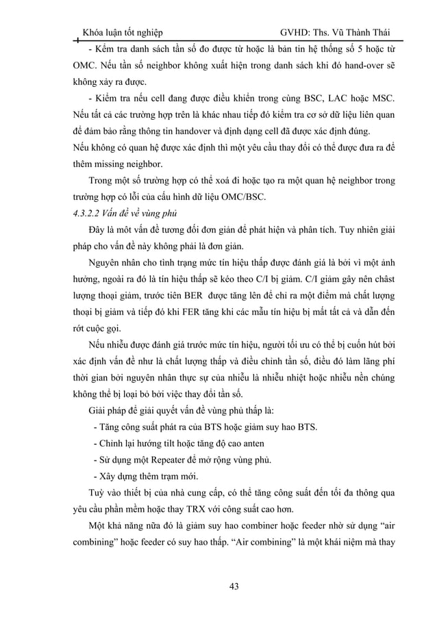 Thiết kế xây dựng trạm bts phục vụ cho một vùng và kiểm tra hoạt động trạm bts bằng phương pháp ...