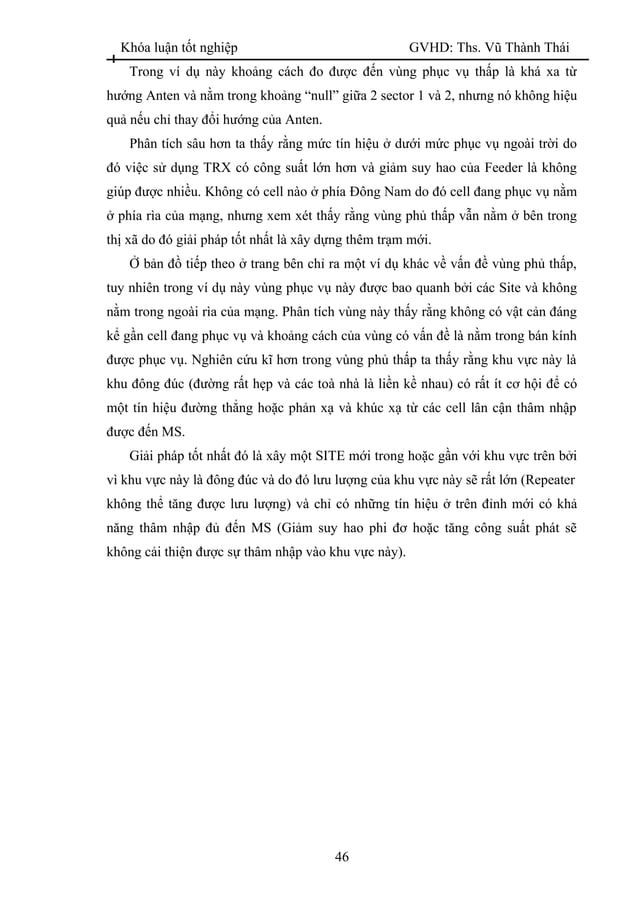 Thiết kế xây dựng trạm bts phục vụ cho một vùng và kiểm tra hoạt động trạm bts bằng phương pháp ...