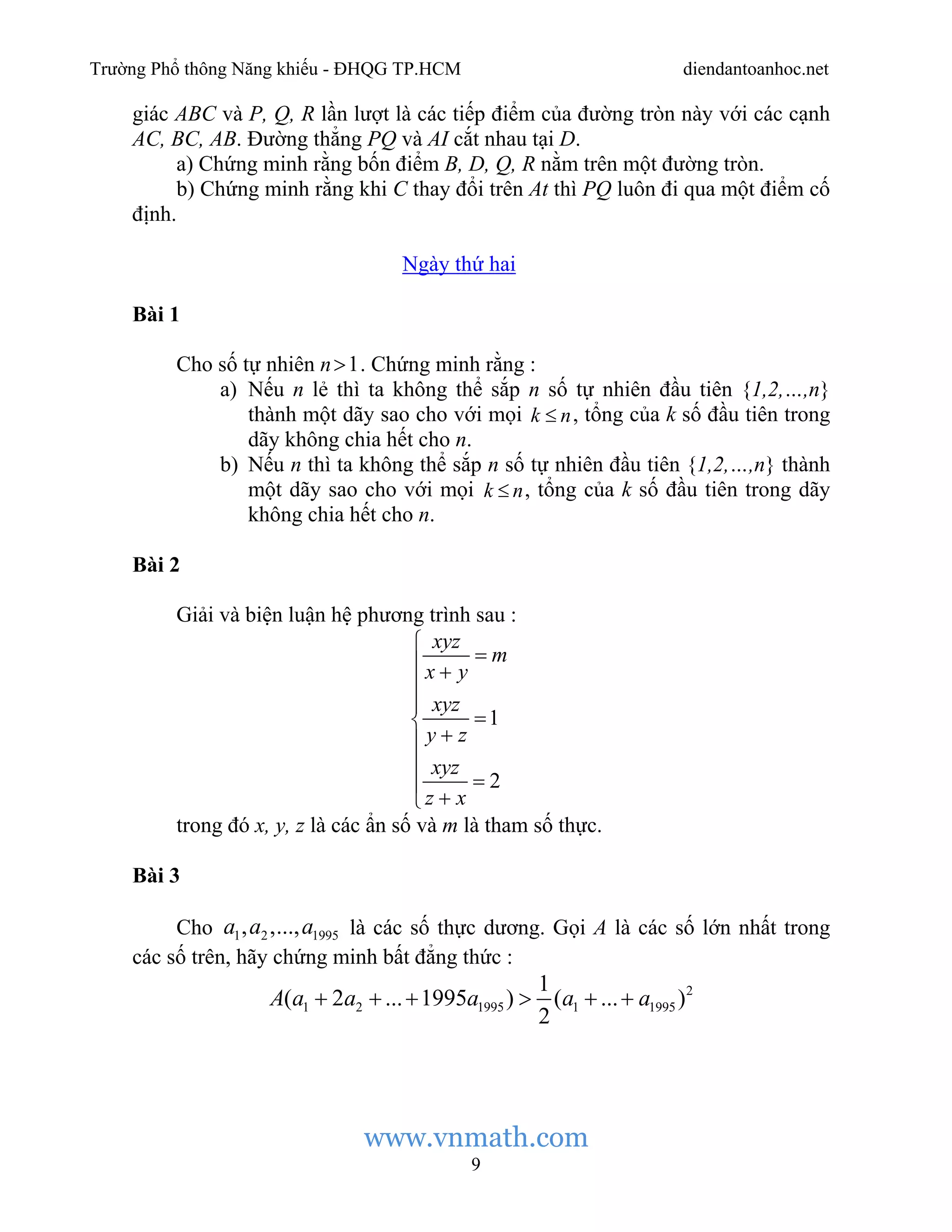 đề Thi tuyển sinh ptnk tphcm 1993 2008 - truonghocso.com